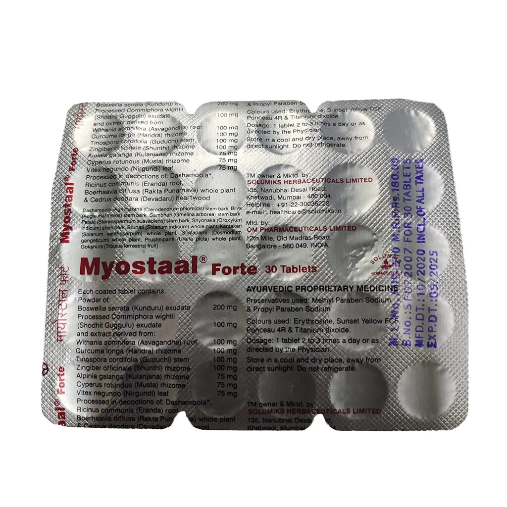 Solumiks Myostaal Forte Tablet 30 Tablets - Dr. KP Kathuria Chemist